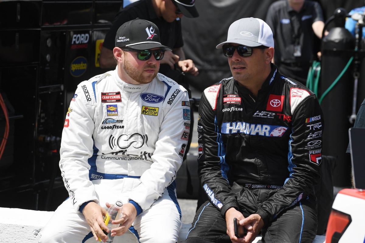 NASCAR driver Stewart Friesen walks for the first time in months after ...
